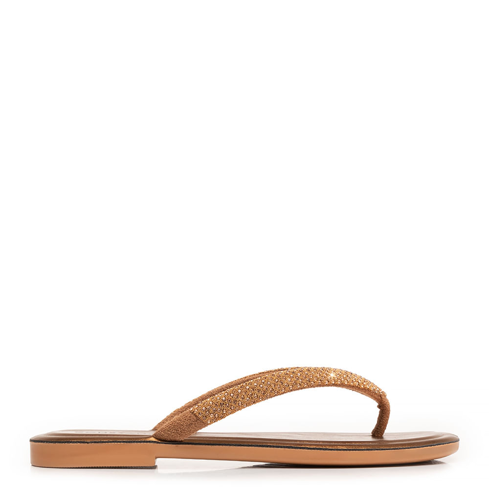 Chinelo Bronze Strass
