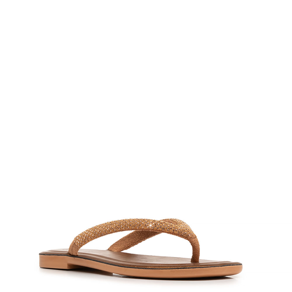 Chinelo Bronze Strass